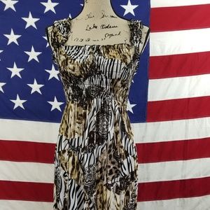Dresses | Animal Print Zebra Tiger Cheetah Paisley Lxl | Poshmark